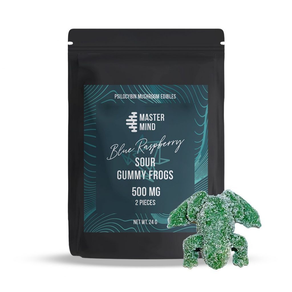 Mastermind Blue Raspberry Sour Gummy Frogs 1000mg Get Magic Mushrooms